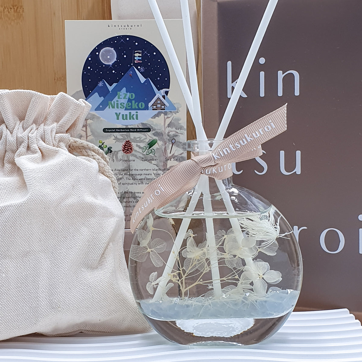 Ezo Niseko Yuki Crystal Herbarium Reed Diffuser – Kintsukuroi Studio